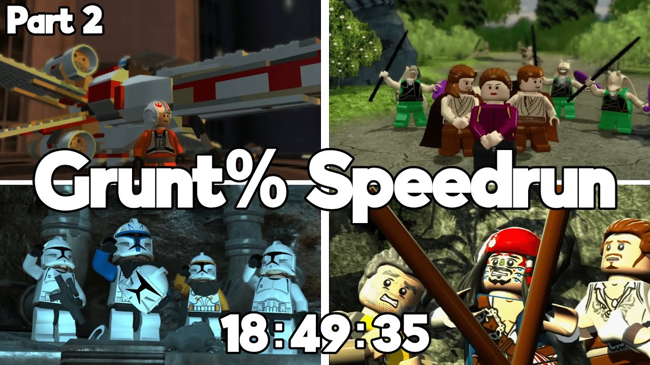(WR) Multiple Lego Games Grunt% Speedrun in 18:49:35 (Part 2) - YouTube
