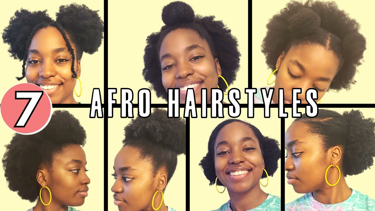 7 QUICK & EASY Afro Hairstyles 4c Hairstyles - YouTube