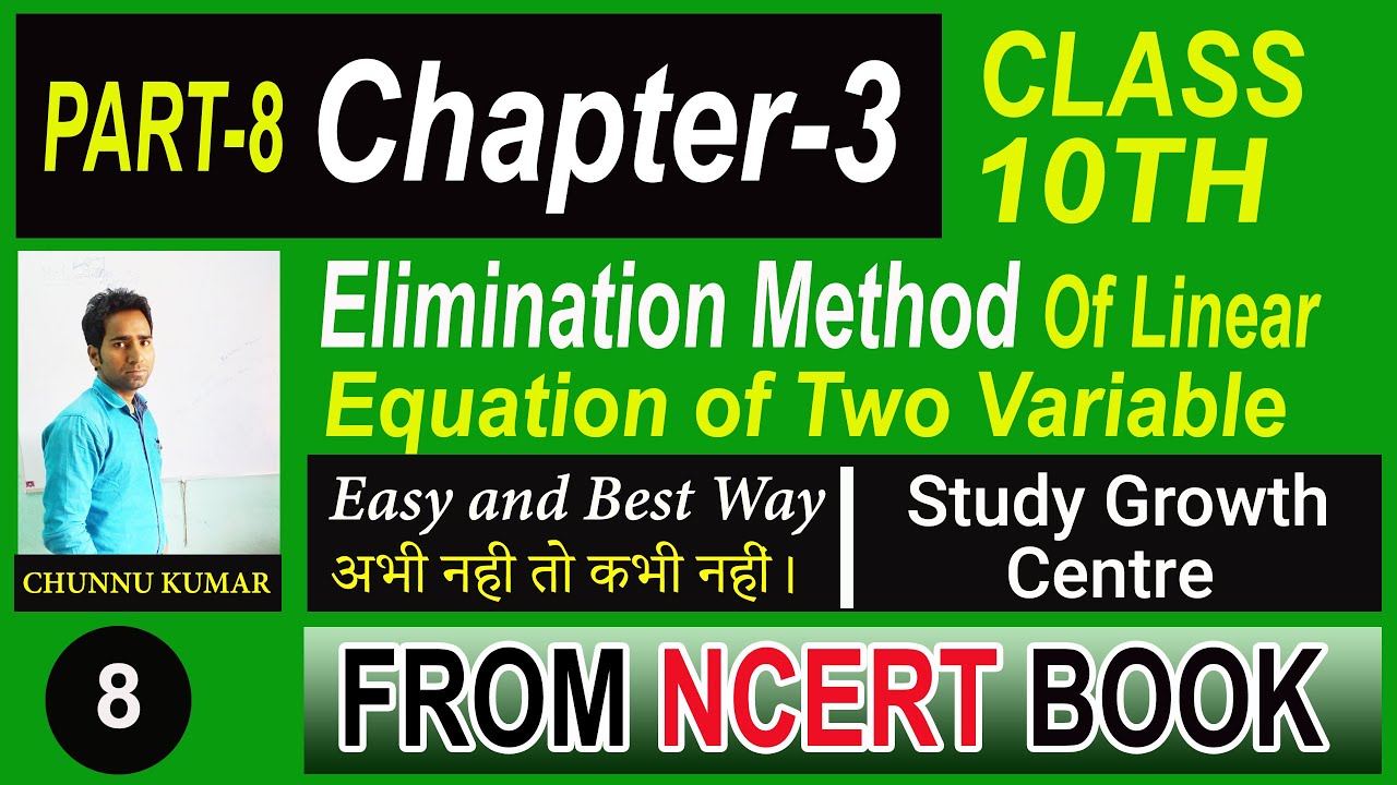 Word Problem Linear Equation | Elimination method class 10 ...