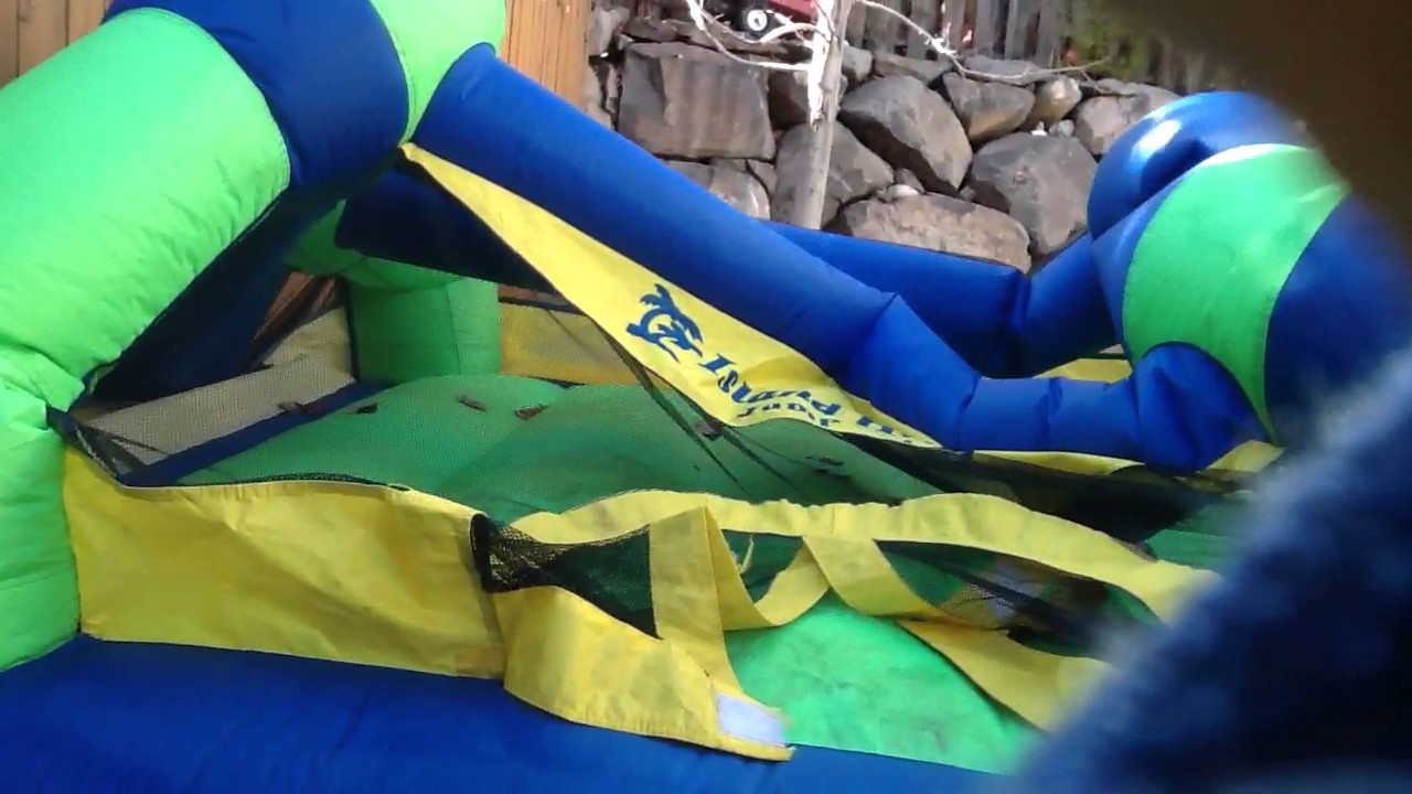 bounce house folded bounce house fan - YouTube