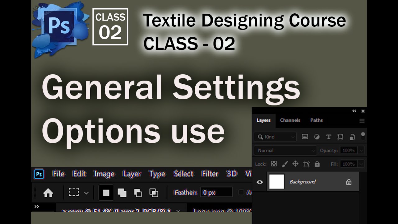 Settings and options in Photoshop Screen Design Class 02 - YouTube
