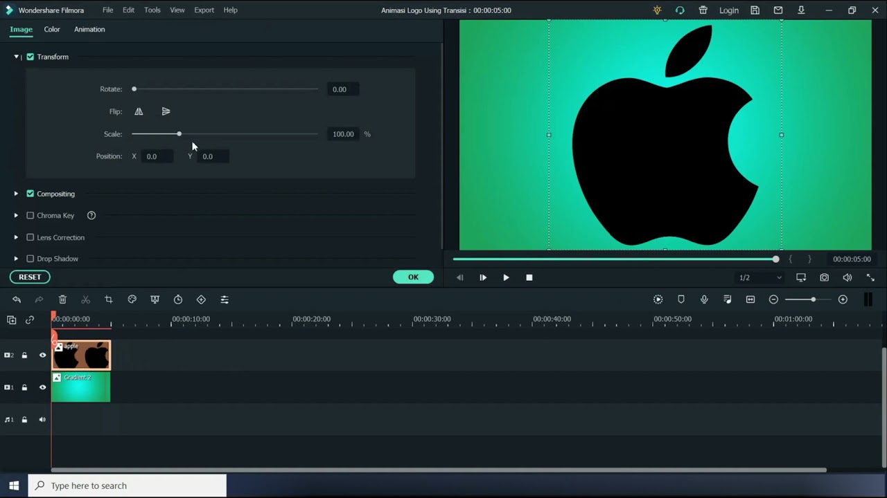 Cara Mudah Membuat Animasi Logo dengan Efek Transisi di Filmora X - YouTube
