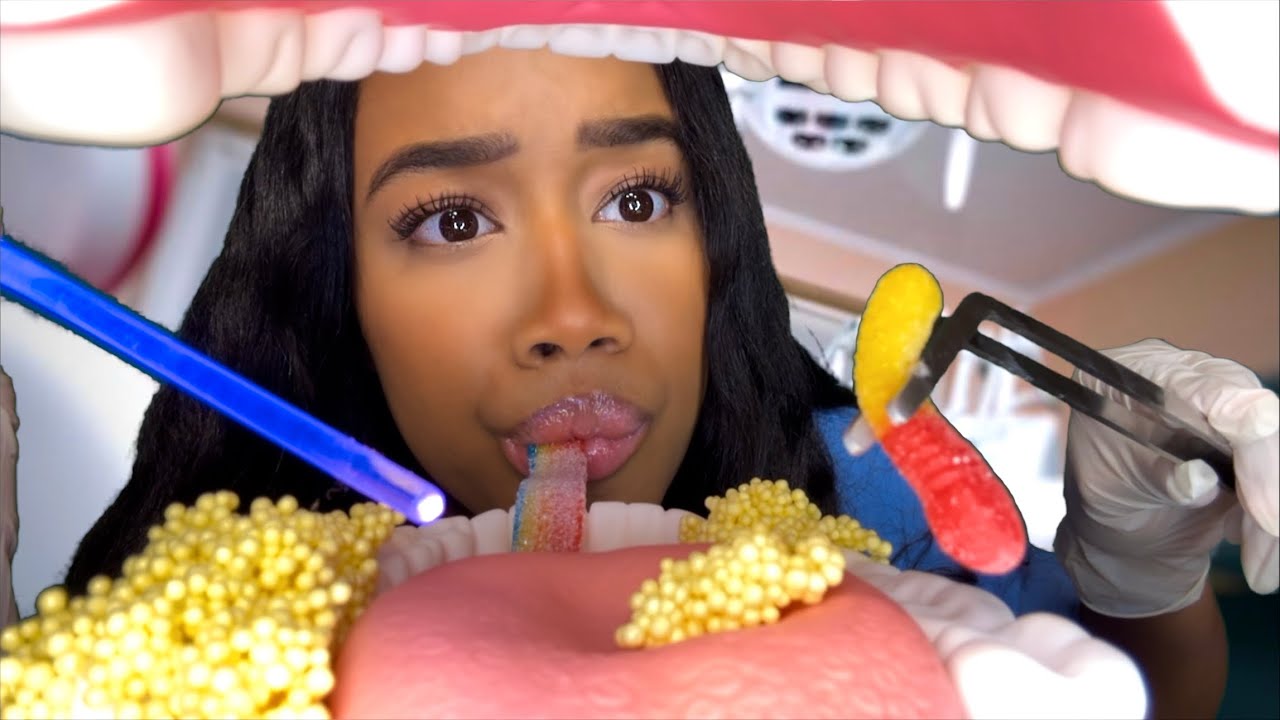 ASMR Dentist Cleans Your Teeth & Eats The Candy Out Of It (Part 2)🦷🍫 ...
