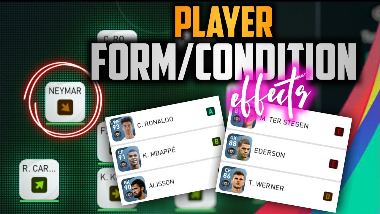 Player Condition/Player Form effect on Players in pes2021 mobile ...
