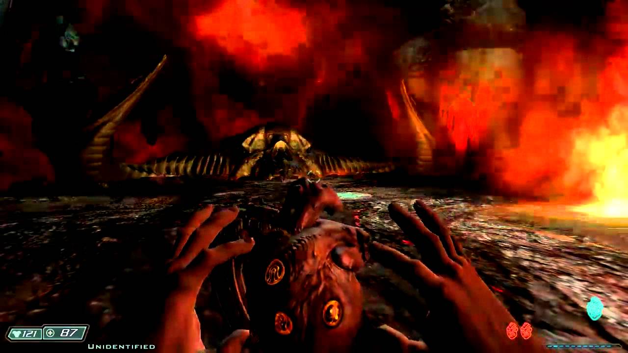 DOOM 3 Ressurection Of Evil Final Boss - Maledict (Veteran) - YouTube
