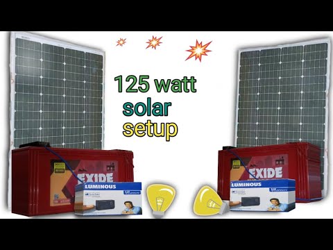 My New solar setup/125 watt solar installation/ cheap and best solar ...