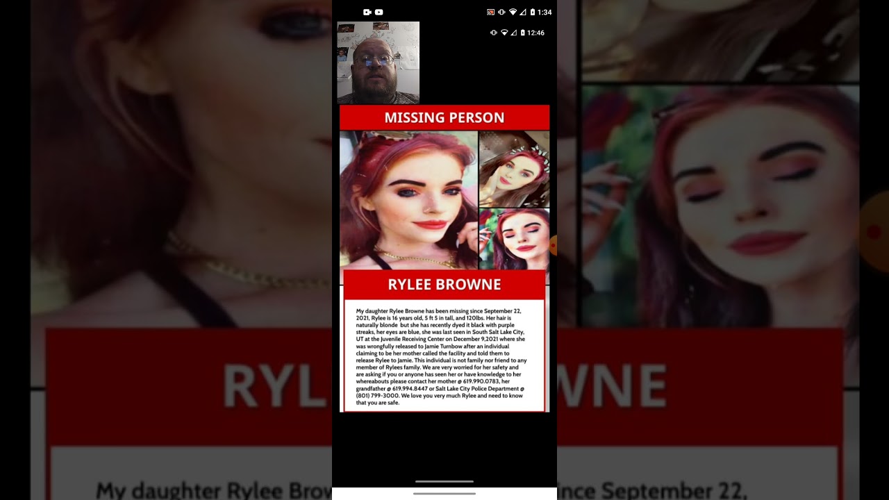 Missing Rylee Browne From Salt Lake City, Ut - YouTube
