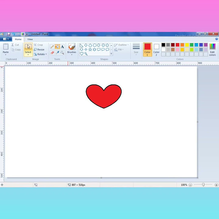 How to draw ms paint design 🎨🎨 #shorts | computer drawing | ms paint ...