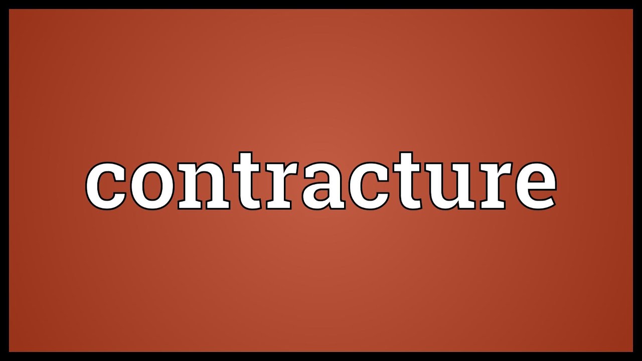 Contracture Meaning - YouTube