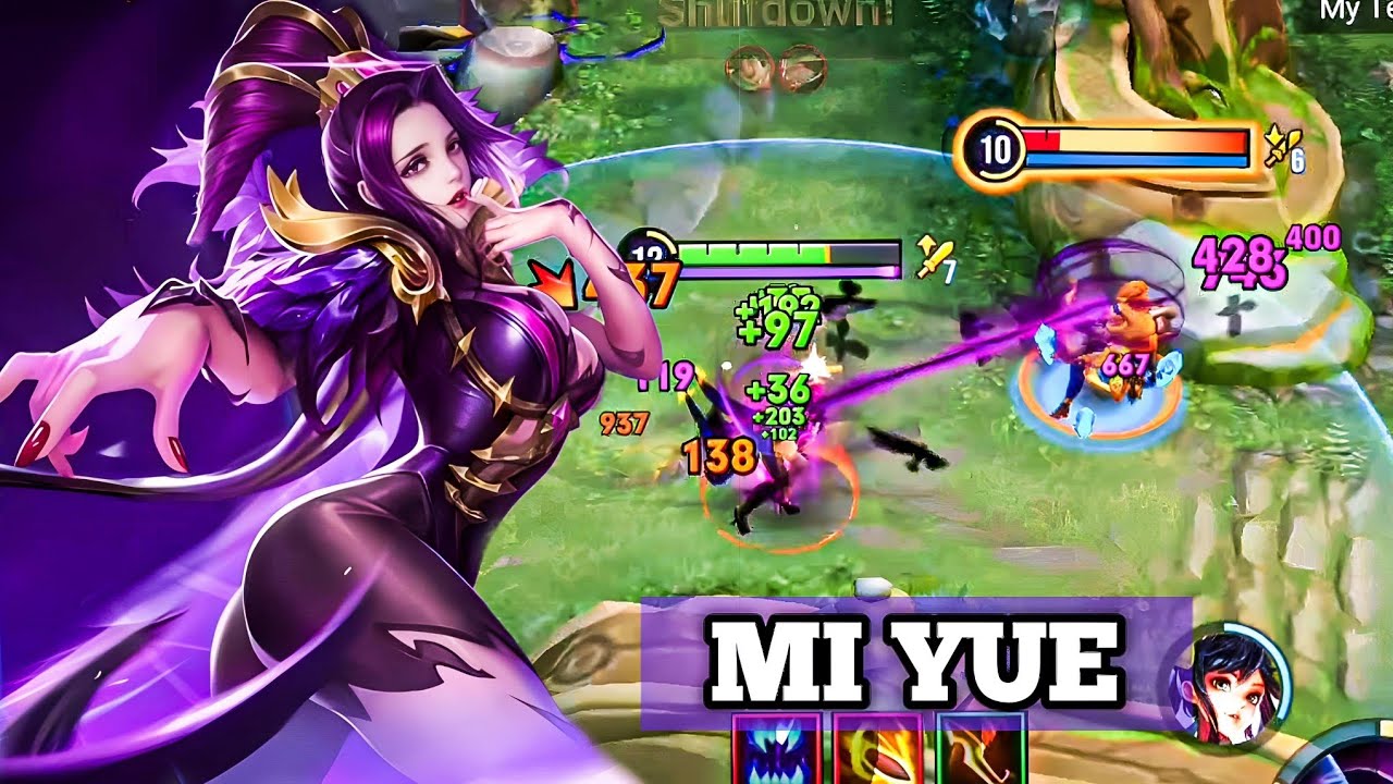NEW HERO ( MI YUE ) CLASH LANE GAMEPLAY | HONOR OF KINGS - YouTube