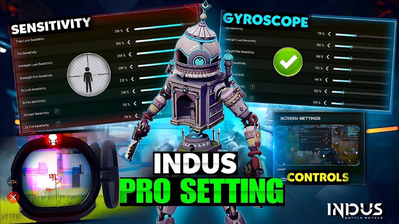 INDUS BATTLE ROYALE BEST PRO GAMEPLAY SETTINGS⚙️ GUIDE| INDUS GAME Tips ...