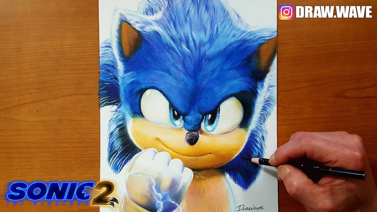 Drawing Sonic The Hedgehog 2 - YouTube