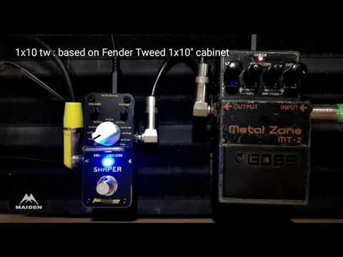 BOSS METAL ZONE MT-2 WITH CABINET SIMULATOR TOMSLINE SHAPER - YouTube