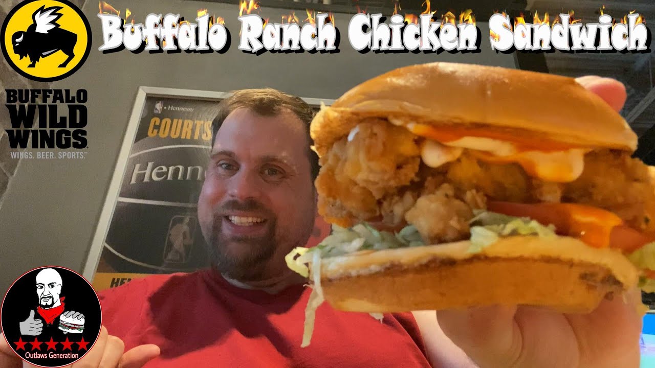 Buffalo Wild Wings Buffalo Ranch Chicken Sandwich Review - YouTube