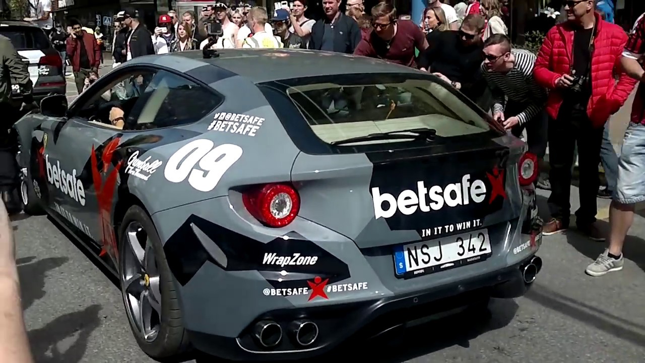 Dolph Lundgren driving his Ferrari Team Betsafe @ Gumball 3000 ...