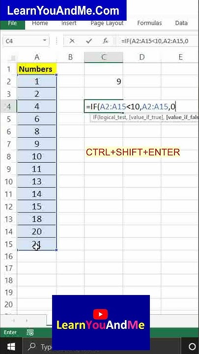 Max if in Excel | How to make array formula in Excel #excel #shorts - YouTube