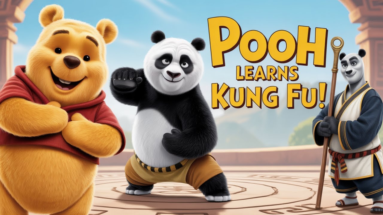 Pooh Learns Kung Fu from Po & Master Shifu | Cute Action #kangfupanda1 ...