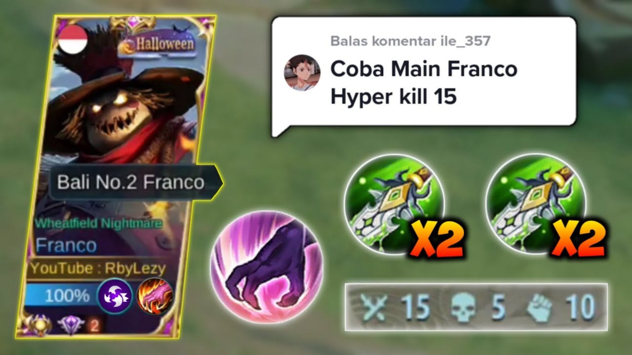 MVP TANK!! FRANCO HYPER BUILD - FRANCO GAMEPLAY - YouTube