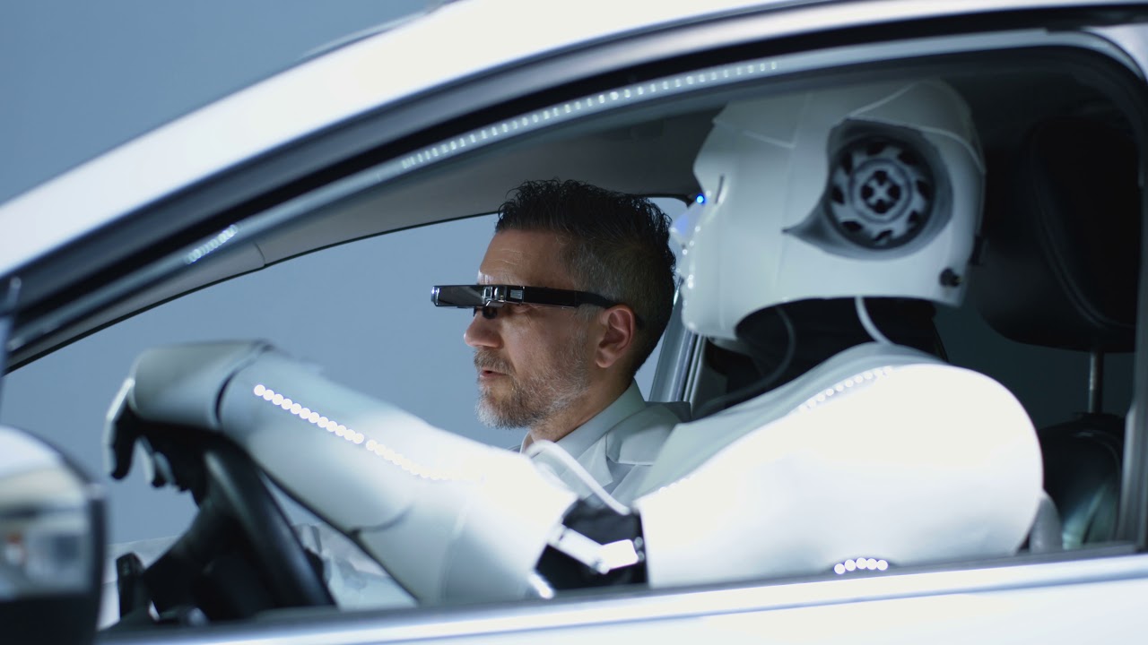 Engineer Testing Car Driving Robot - YouTube