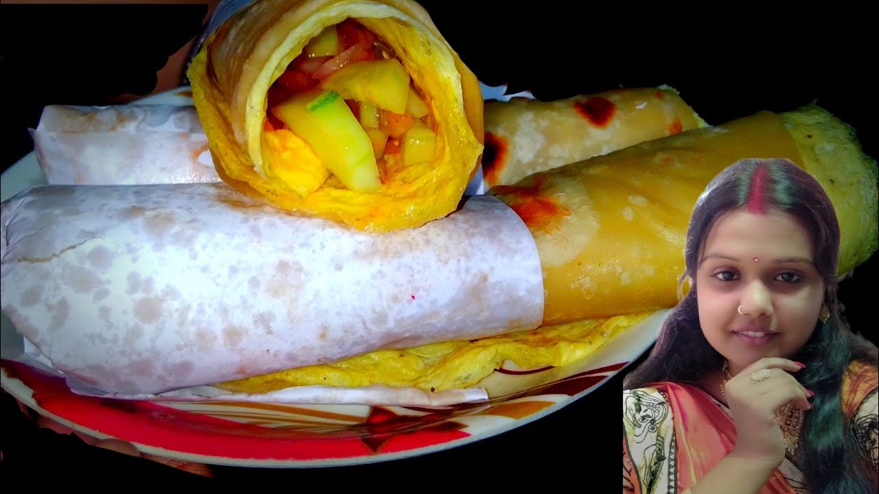 egg roll recipe : street food recipe : এগ রোল - YouTube