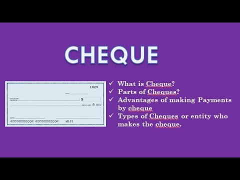 All About Bank Cheques | Definition | Types | Advantages | Benefits ...
