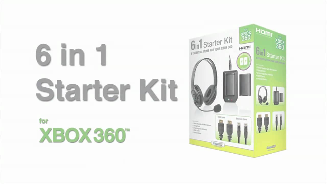 6-in-1 Starter Kit for XBOX 360 (DG360-1706) - YouTube