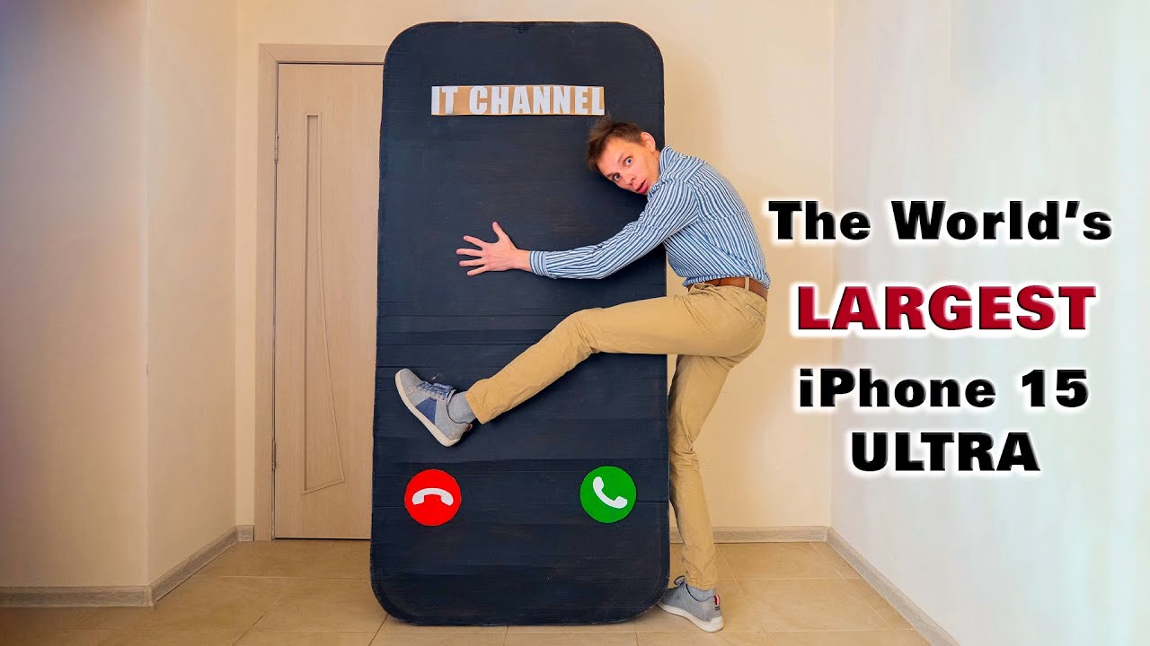 The World's Largest iPhone 15 Ultra Cardboard Incoming Call - YouTube
