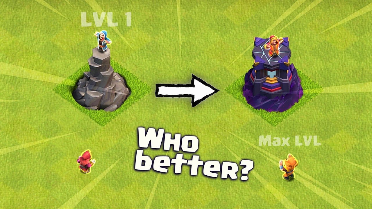 Every level wizard tower VS every level wizard | Clash of Clans - YouTube