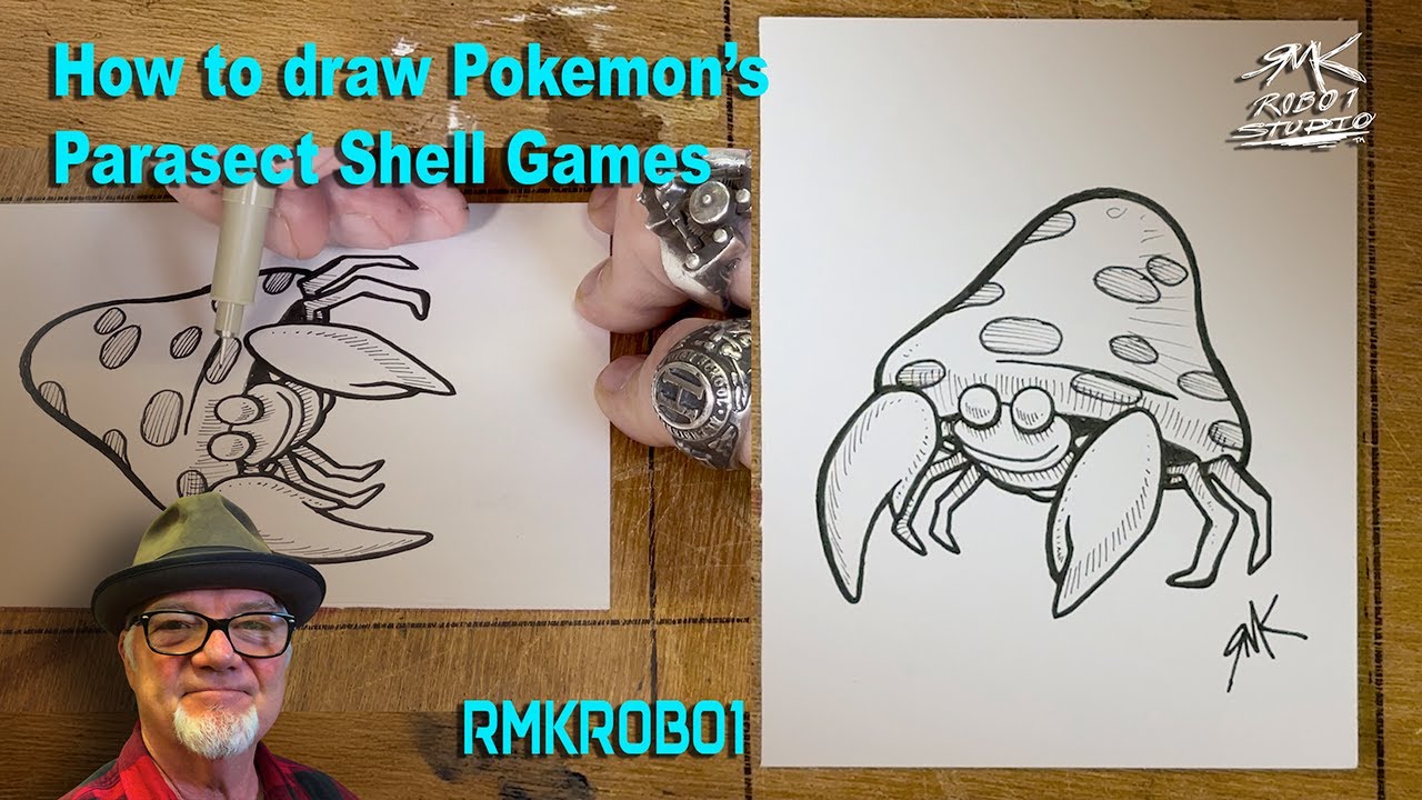 How to Draw Pokemon's Parasect Shell Games - YouTube