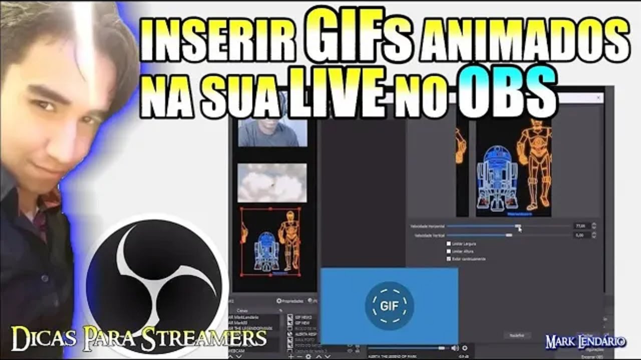 Como Inserir GIFs ANIMADOS na Sua Live no OBS STUDIO | Imagens GIF em ...