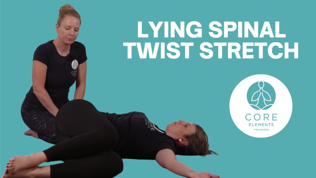 Lying Spinal Twist Stretch - for lower back mobility - #clinicalyoga ...