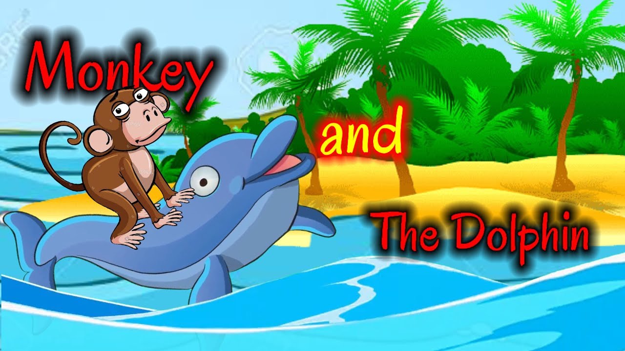 Monkey🐵and The Dolphin🐬Story || English stories for Kids || Bedtime ...