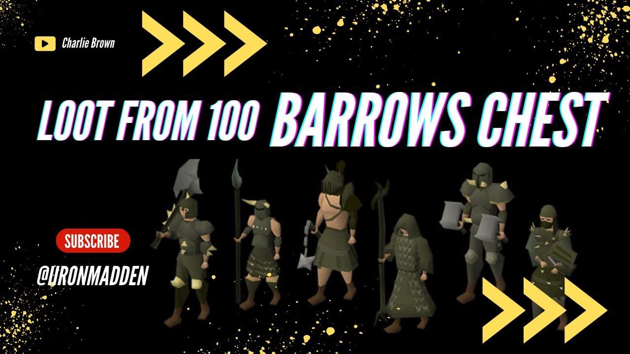 Loot from 100 barrows chests! - old school runescape -OSRS -2024 - YouTube