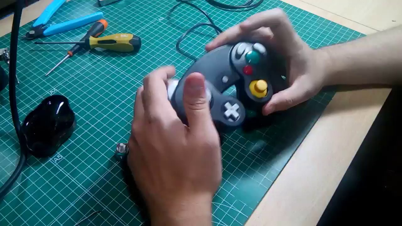 Reparación de mando de gamecube, joystick roto - YouTube