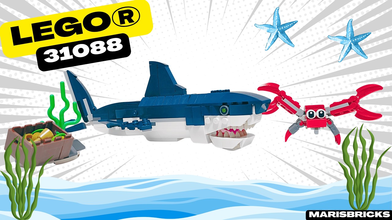 WATCH OUT for the Shark! 🦈 LEGO Creator 3in1 Deep Sea Creatures 31088 ...