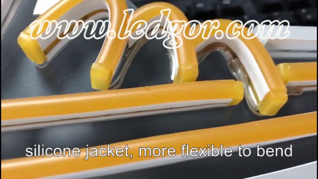led flex neon signage in front side wiring - Ledgor - YouTube