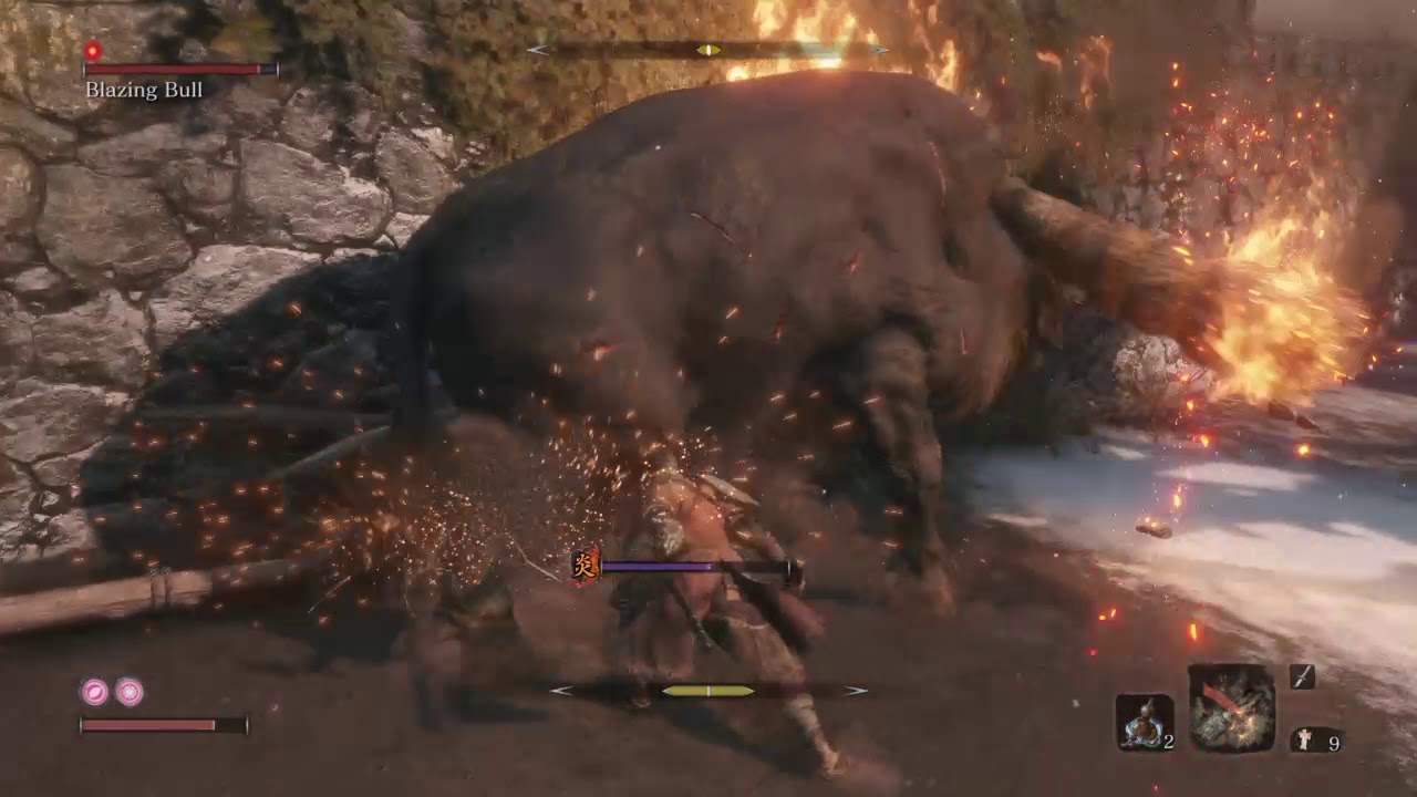 SEKIRO - Blazing Bull Fight - EASY Strategy (PS4) - YouTube