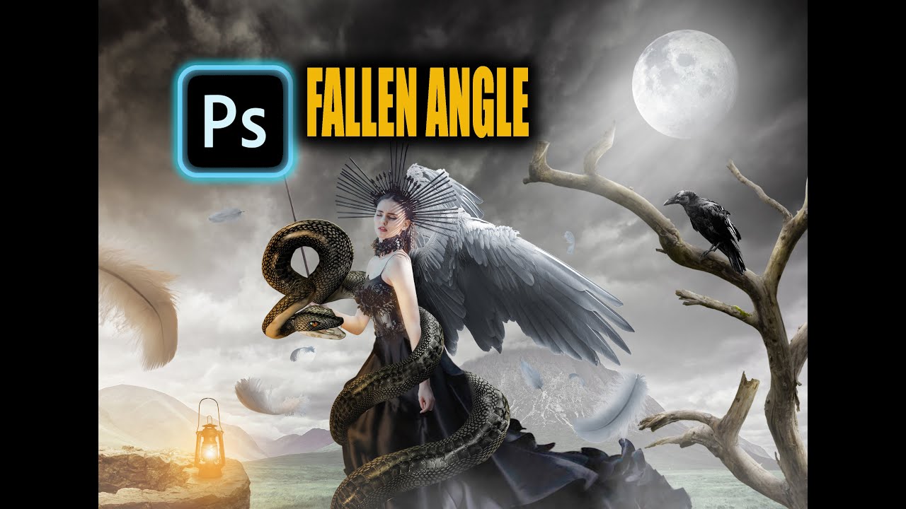 Fallen Angel | Photoshop Manipulation | Photoshop Speed Art - YouTube