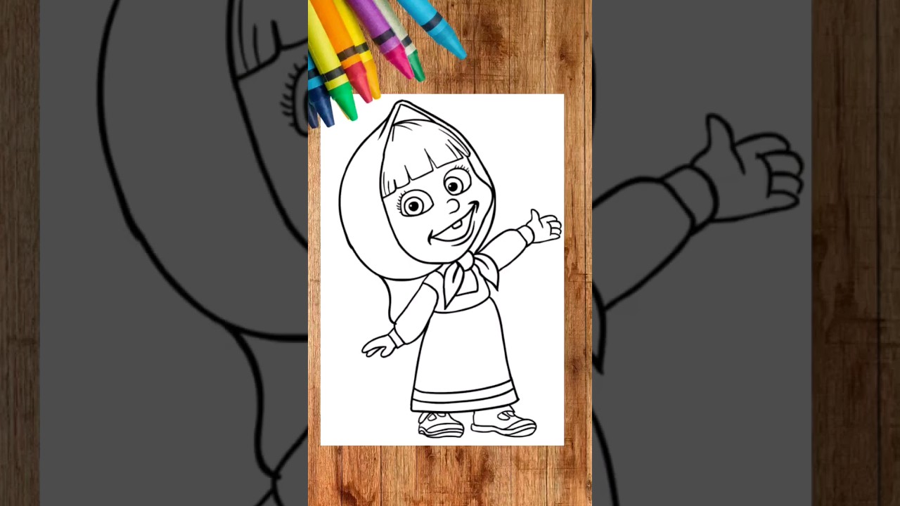 How to draw a cartoon #masha for easy step by step Beginners kids#art # ...