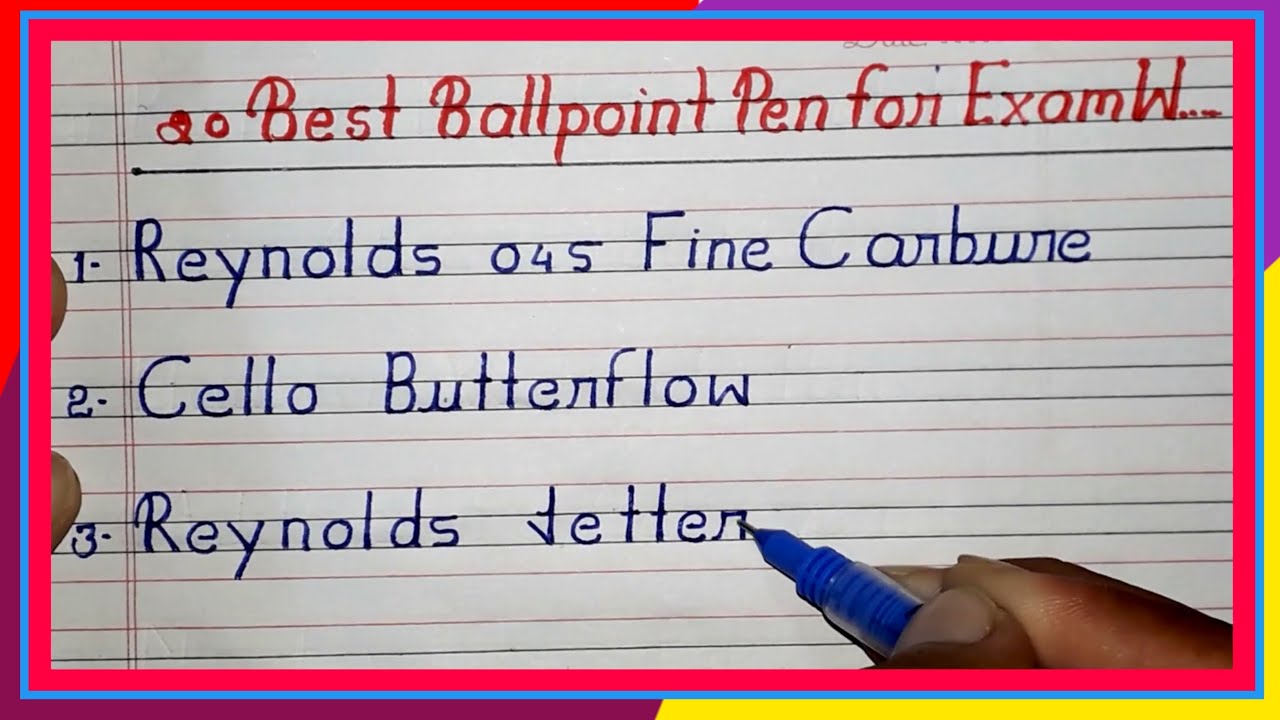 20 Best Ballpoint Pen for Exam Writing || Best Ball Pens for Beautiful ...