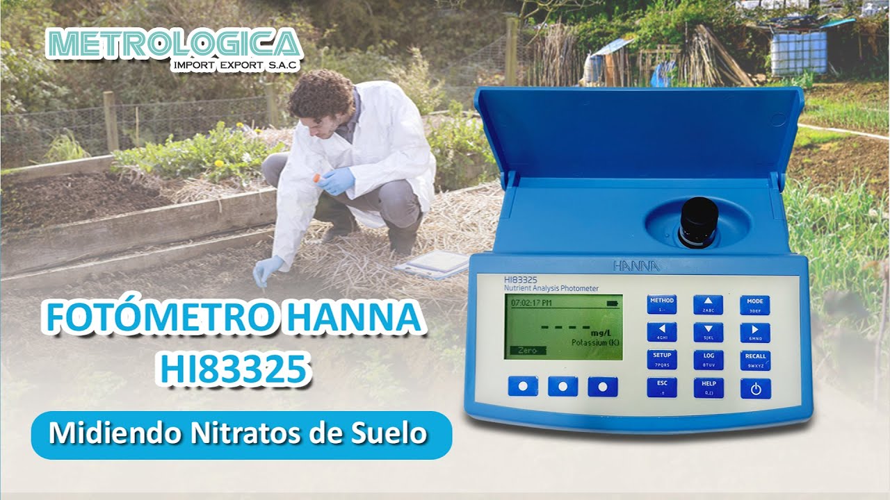FOTÓMETRO HANNA HI83325 - MEDICIÓN DE NITRATOS - YouTube