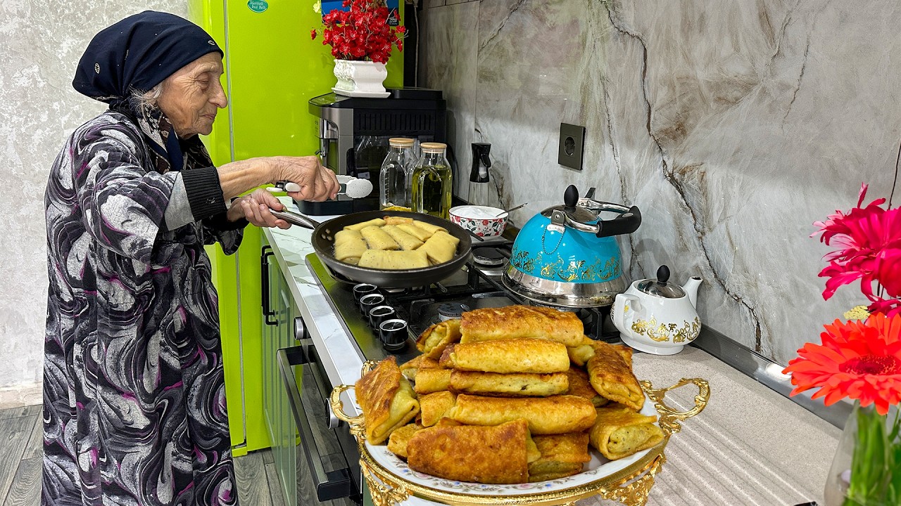 This Azerbaijani Blinchik Will Blow Your Mind! So Crispy, So Delicious