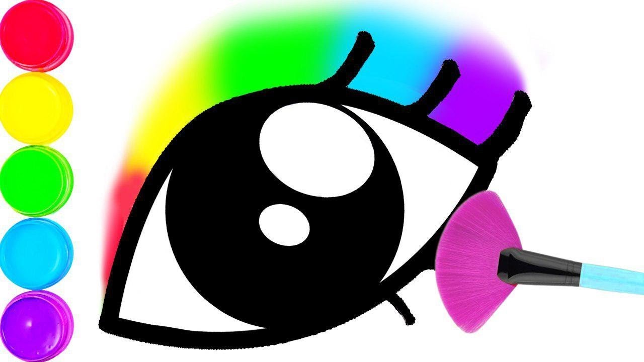 Glitter Eyes Makeup Brush Set coloring and drawing for Kids, Toddlers ...