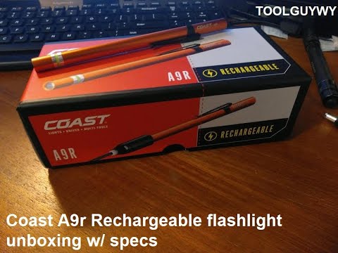 Coast A9R flashlight unboxing - YouTube