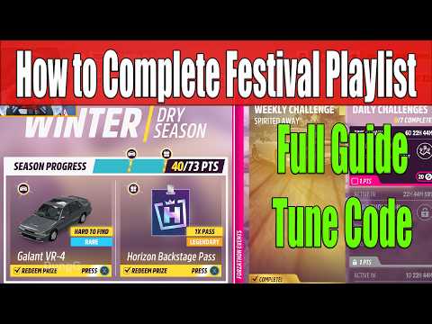 Forza Horizon 5 How to Complete Festival Playlist Winter Season Series 57 Full Guide, Tune Code