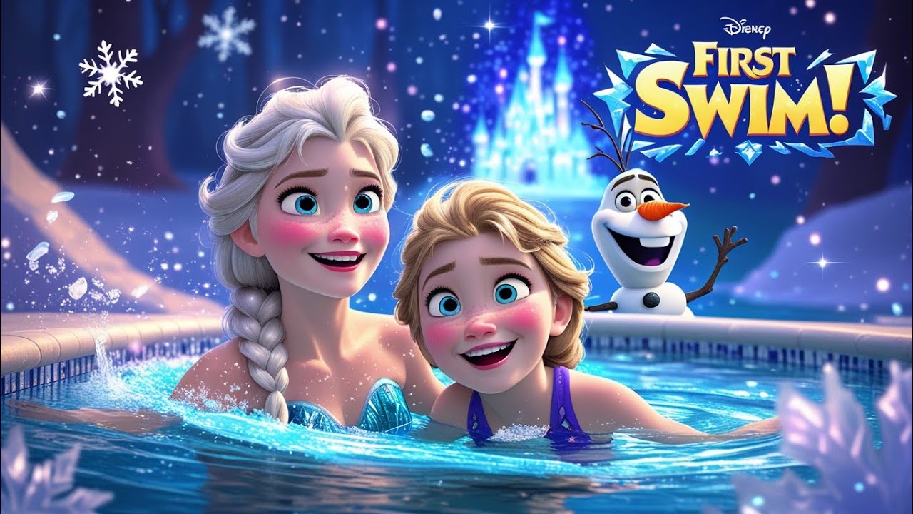 🆕🎵 Frozen Princesses Swim for the First Time ️ 🏊 | Elsa and Anna's ...