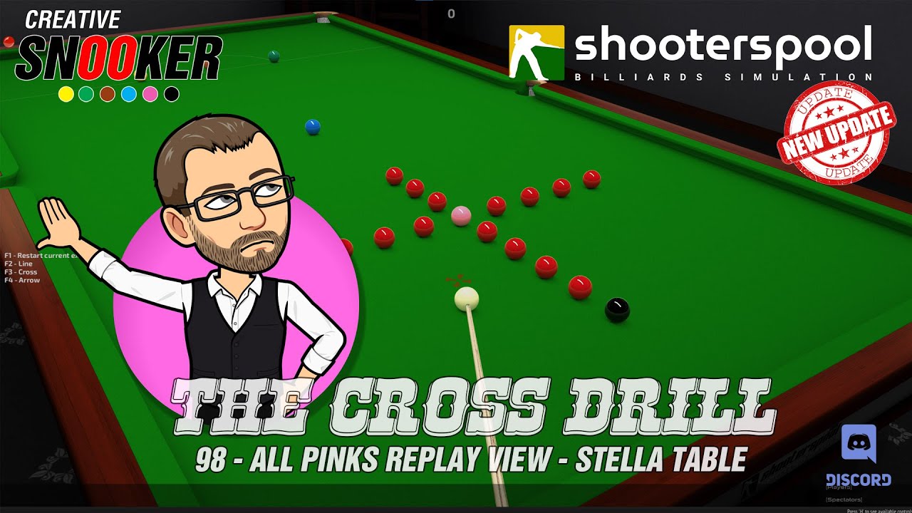 Snooker - The Cross Drill - All pinks - ShootersPool - Billiard Simulation - YouTube