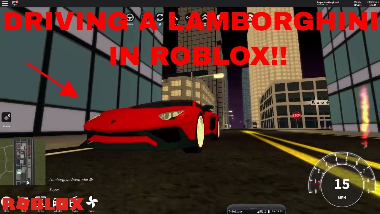 DRIVING A LAMBORGHINI IN ROBLOX!! - YouTube