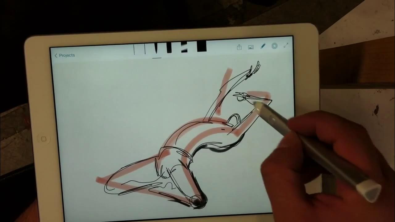 Digital Gesture Drawing on the i-pad AIR - YouTube