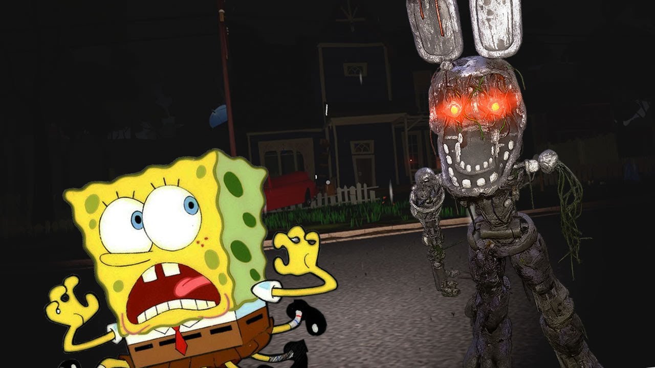 HELLO NEIGHBOR MAS O VIZINHO É O BONNIE.EXE ULTRA RÁPIDO | Bob Esponja ...